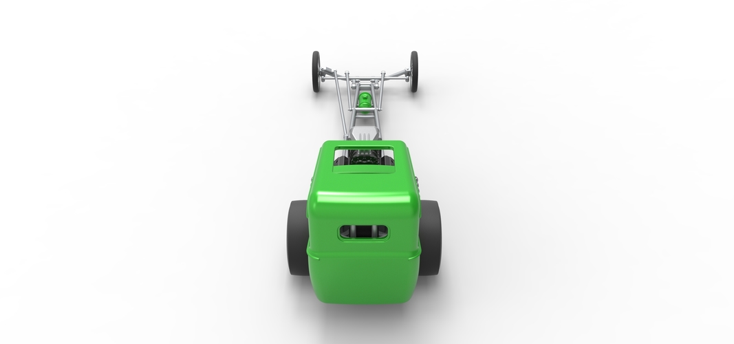 3D Printed Front engine old school dragster with shell V7 Scale 1:25 by ...