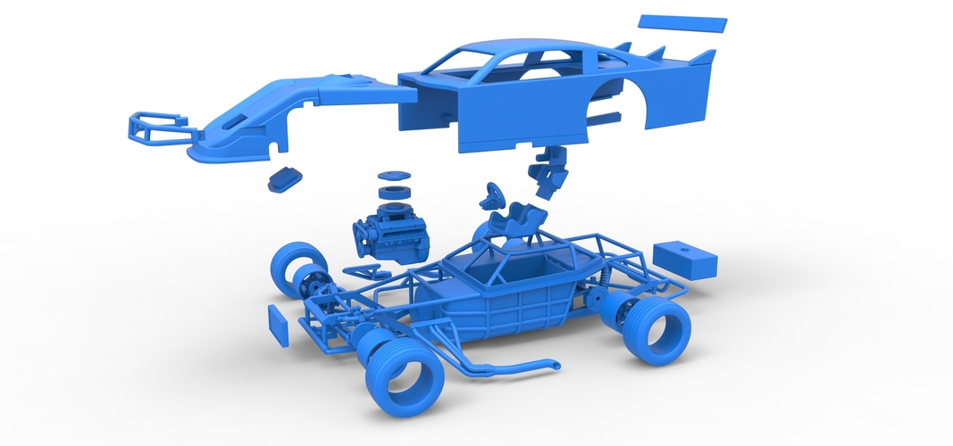 3D Printed Asphalt Modified stock car Version 4 Scale 1:25 by ...