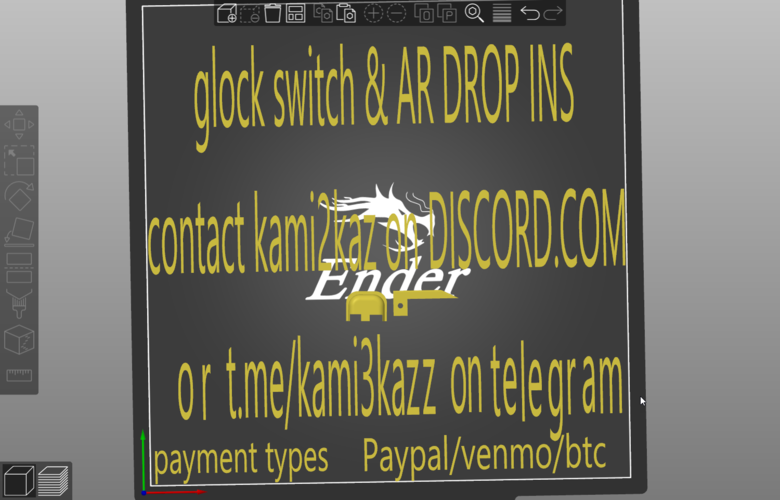 3D Printed glock switch 7 updated 2piece look at the photo by mona ...