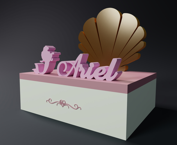 3D Printed Disney Princess - Ariel Box by cesarcruz54 | Pinshape