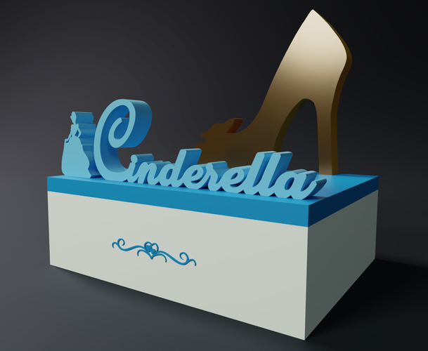 3D Printed Disney Princess - Cinderella's Shoe Box by cesarcruz54 ...