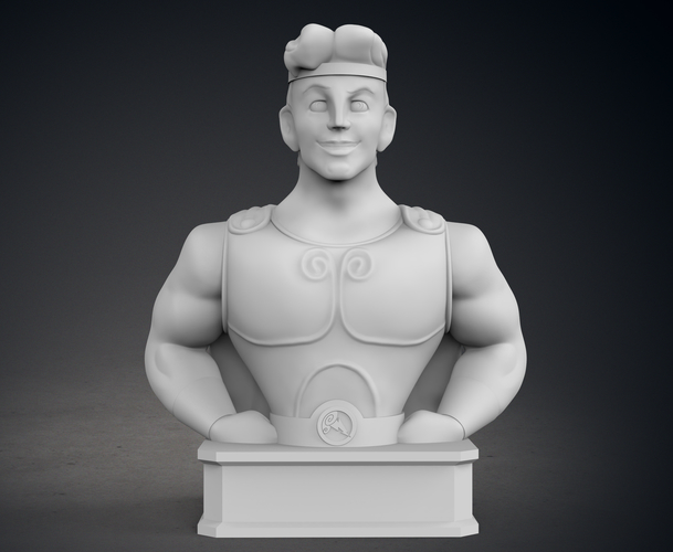 3D Printed Hercules Bust by cesarcruz54 | Pinshape