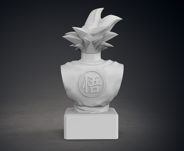 3D Printed Son Goku Bust by cesarcruz54 | Pinshape
