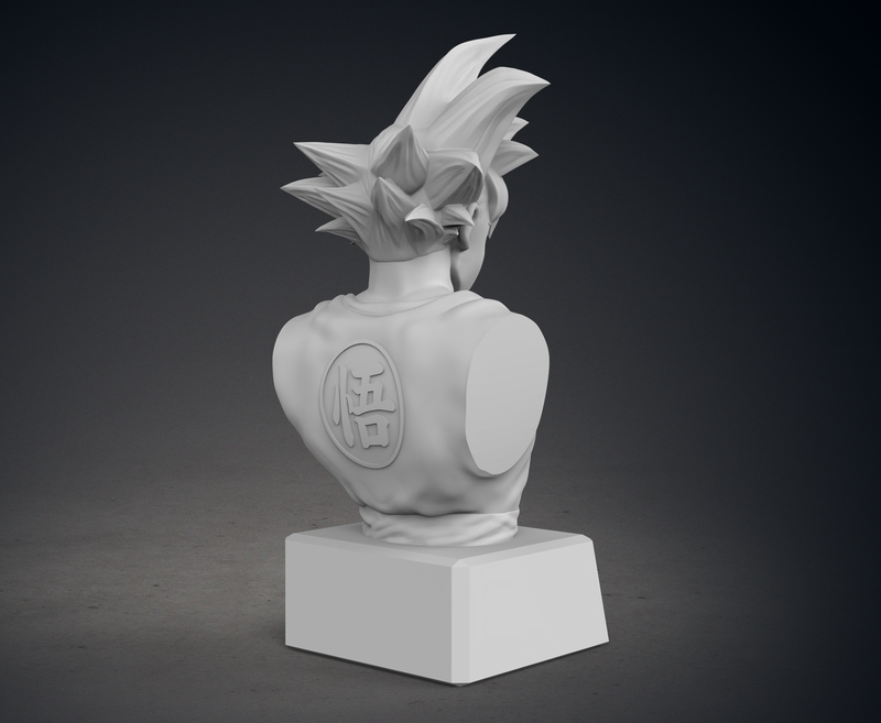 Son Goku Bust - Pinshape