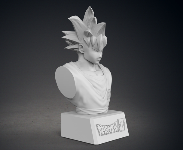 3D Printed Son Goku Bust by cesarcruz54 | Pinshape