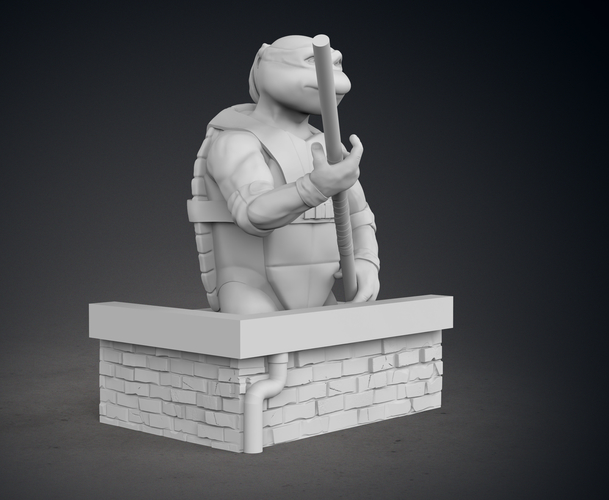 3D Printed Donatello Bust by cesarcruz54 | Pinshape
