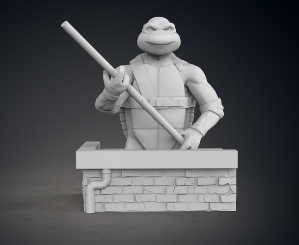 3D Printed Donatello Bust by cesarcruz54 | Pinshape