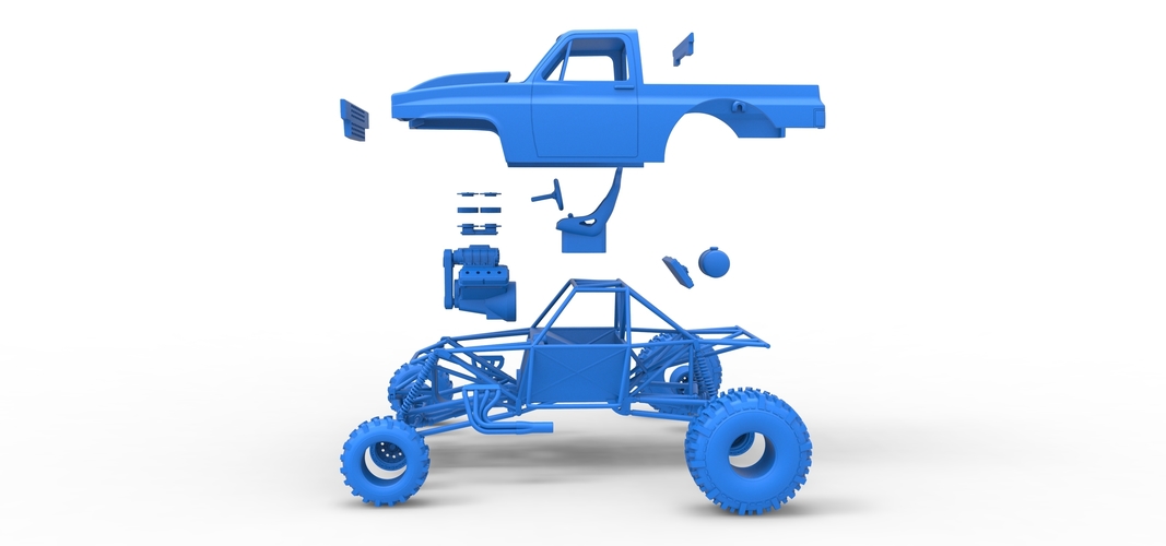 3D Printed Mud dragster Version 3 Scale 1:25 by CosplayItemsRock | Pinshape