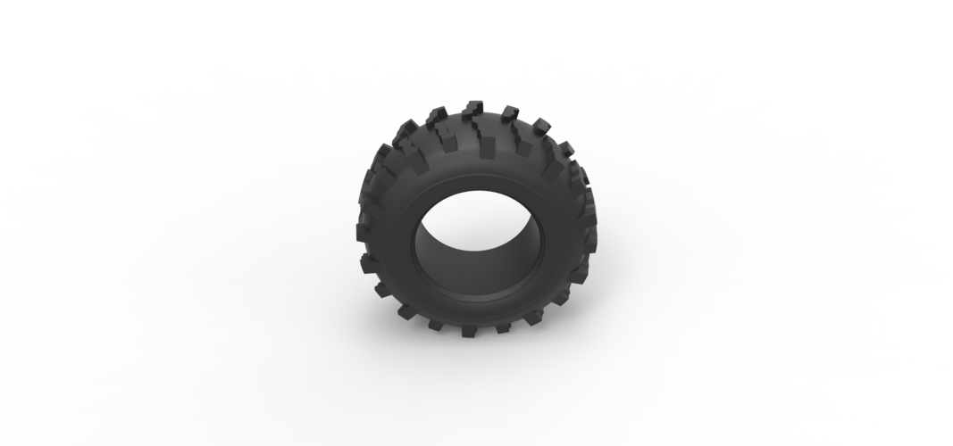 3D Printed Mud dragster front tire 4 Scale 1:25 by TechItemsRock | Pinshape