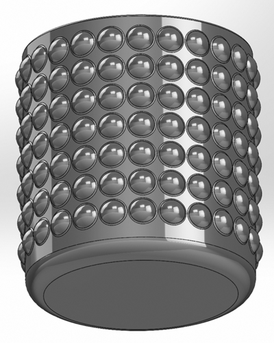 3D Printed Round pen cup with convex and concave balls by dcvetkovic ...