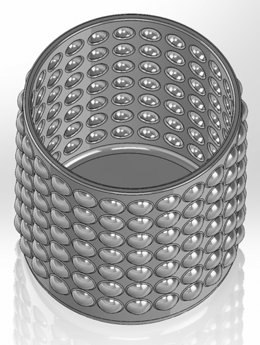 3D Printed Round pen cup with convex and concave balls by dcvetkovic ...