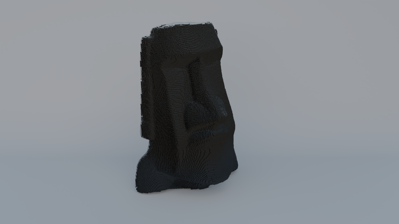 Moai Statue, Stylized Blocks - Pinshape
