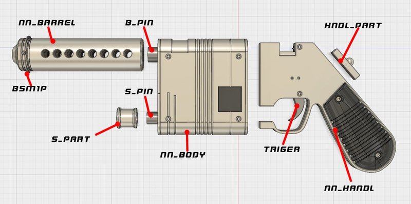 NN-14 blaster pistol - Pinshape