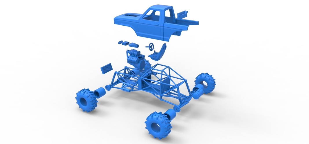 3D Printed Mud dragster Version 4 Scale 1:25 by CosplayItemsRock | Pinshape