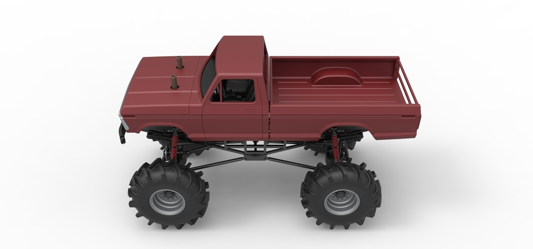 3D Printed Redneck Rave Mud truck Scale 1:25 by CosplayItemsRock | Pinshape