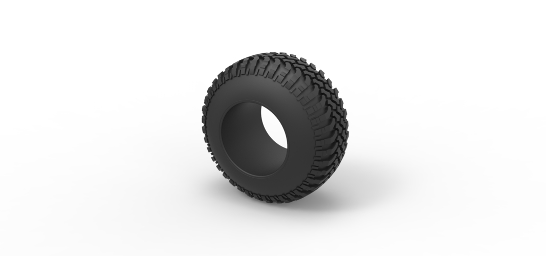 3D Printed Offroad tire 133 Scale 1:25 by TechItemsRock | Pinshape