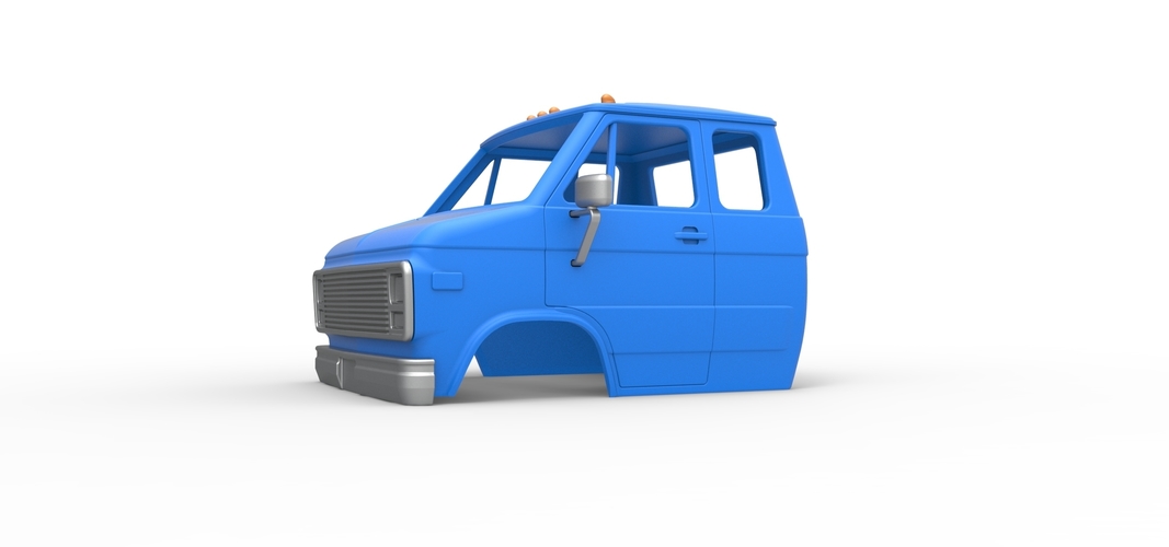 3D Printed Shell of Vintage Transporter truck V2 Scale 1:25 by ...