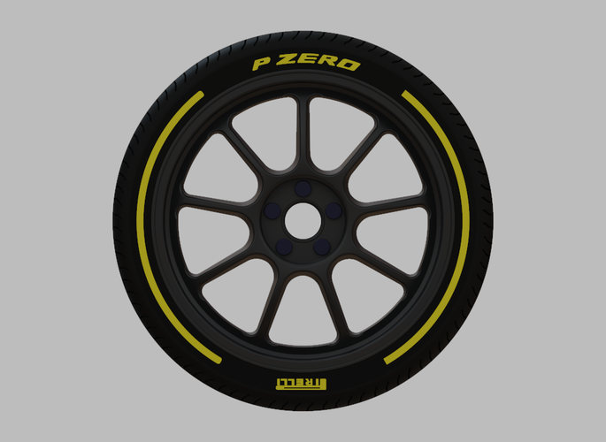 3D Printed Miniature Konig Countergram Rim & Tire - 3D Print - No ...