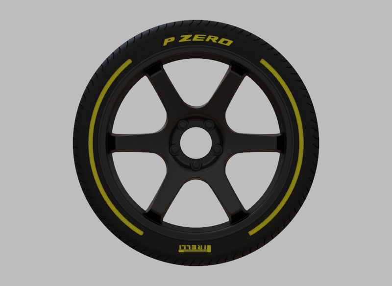 Miniature Enkei T6R Rim & Tire - 3D Print - No Textures - Pinshape