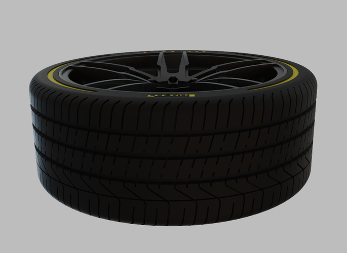 3D Printed Miniature Enkei SS05 Rim & Tire - 3D Print - No Textures by ...