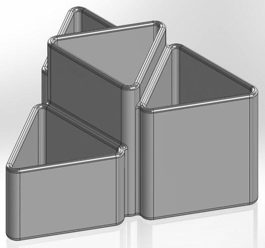 3D Printed Desk organizer made of triangular prisms by dcvetkovic ...