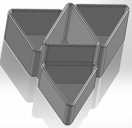 3D Printed Desk organizer made of triangular prisms by dcvetkovic ...