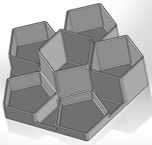 3D Printed Desk organizer made of pentagonal prisms by dcvetkovic ...
