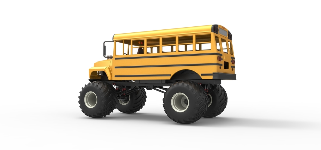 3D Printed Vintage School bus Monster Truck 1:25 by CosplayItemsRock ...