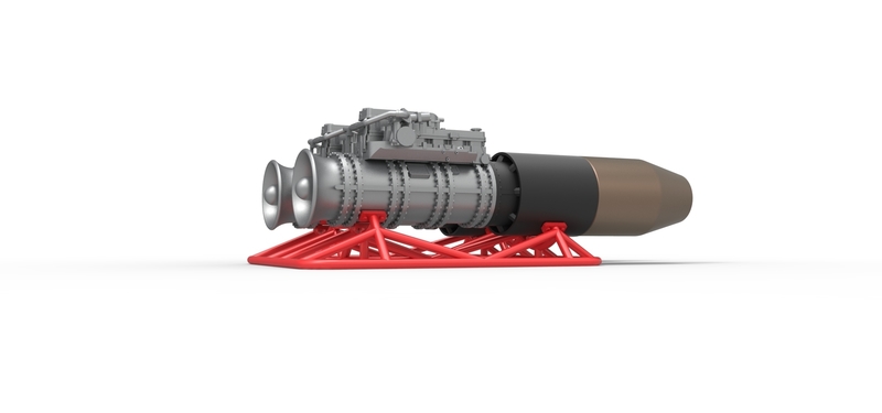 2 Jet engines on the frame Scale 1:25 - Pinshape