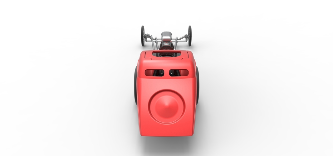 3D Printed Front engine old school dragster with shell V8 Scale 1:25 by ...