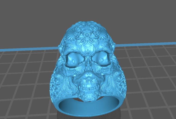 3D Printed skull ring by alzintanwar | Pinshape