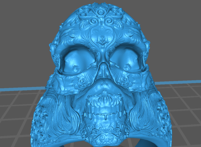 3D Printed skull ring by alzintanwar | Pinshape