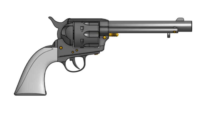 Colt 45 M1873 Peacekeeper (maker) Revolver - Pinshape