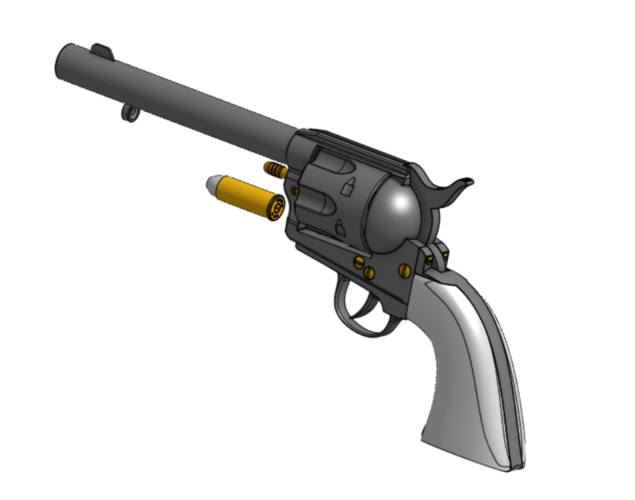 3D Printed Colt 45 M1873 Peacekeeper (maker) Revolver by deng2028425872 | Pinshape