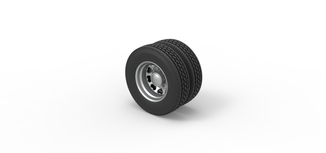 3D Printed Rear custom wheel of semi truck Version 25 Scale 1:25 by ...