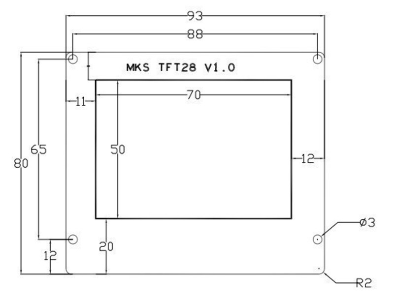 Touch Screen Control Panel Enclosure for MKS TFT28 Upgrade - Pinshape