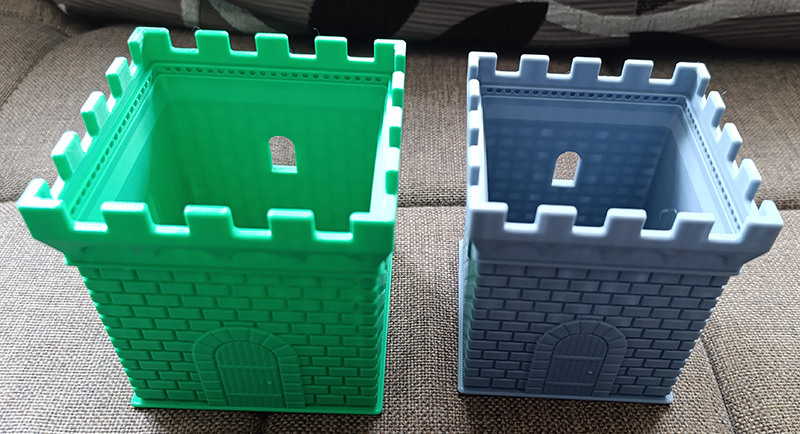A square pencil case in the shape of a castle tower - Pinshape