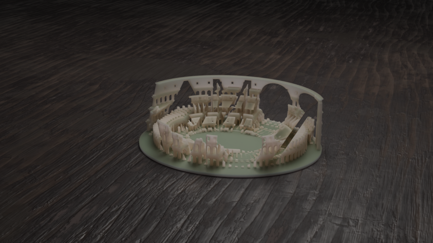 3D Printed Rome Colosseum Flip Text by STLModelShop | Pinshape