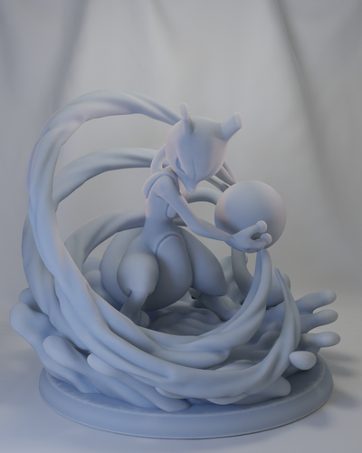 3D Printed Mewtwo Pokemon by Nebula 3D | Pinshape