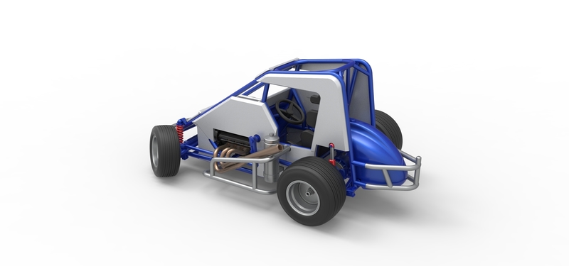 Midget car while turning Scale 1:25 - Pinshape