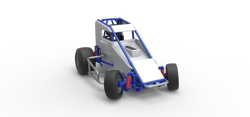 Midget car while turning Scale 1:25 - Pinshape