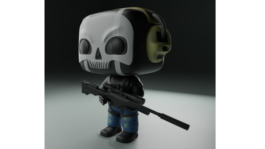3D Printed Funko Ghost Call pf Duty by Diagoz Montero | Pinshape