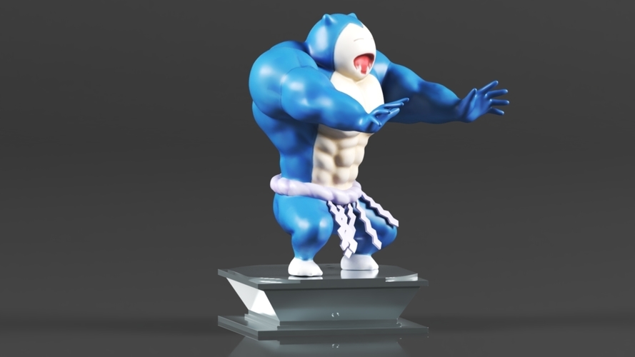 3D Printed Figura de acción Pokémon Snorlax Bodybuilder by Nguyen Bin ...