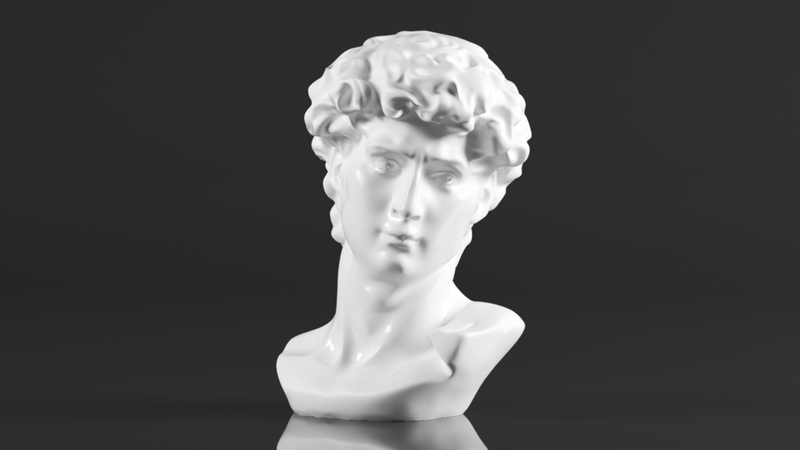 Premium Resin Greek Michelangelo David Bust Statue - Pinshape