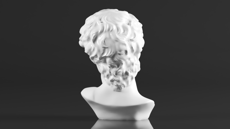 Premium Resin Greek Michelangelo David Bust Statue - Pinshape