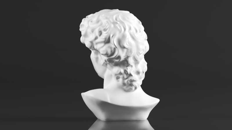 Premium Resin Greek Michelangelo David Bust Statue - Pinshape