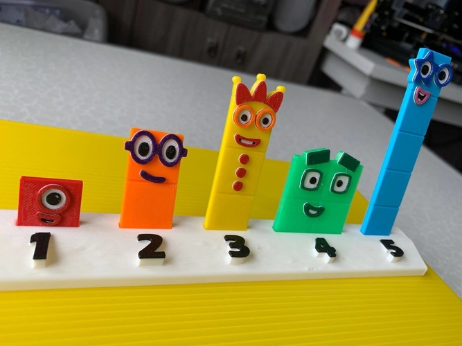 3D Printed Number Blocks 1 to 5: Low-Cost 3D Printing Set by Andre ...