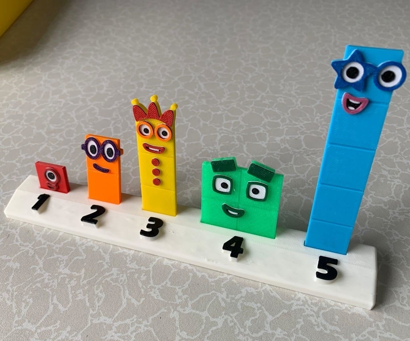 Number Blocks 1 to 5: Low-Cost 3D Printing Set - Pinshape