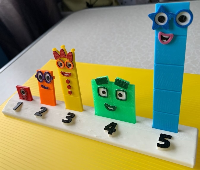 Number Blocks 1 to 5: Low-Cost 3D Printing Set - Pinshape
