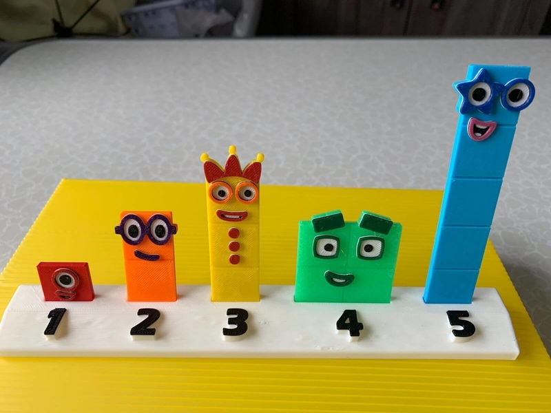 Number Blocks 1 to 5: Low-Cost 3D Printing Set - Pinshape